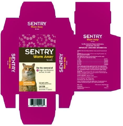 SENTRY Worm Away for cats For the removal of large roundworms (ascarids ...